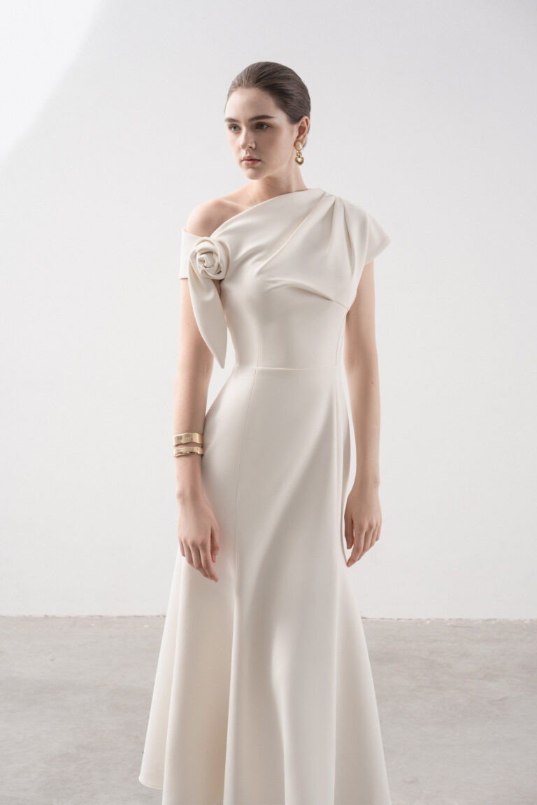 Alision Fishtail Midi Dress – Lallee Design